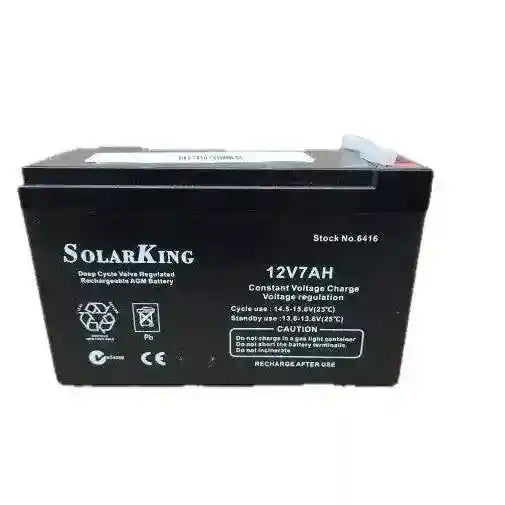 7Ah Solarking Battery 7amp 12volt Rechargable AGM Battery – Everything ...