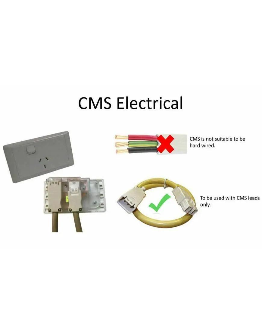 CMS 15amp Plug Power inlet Black. Jil15 Bk - Everything Caravans