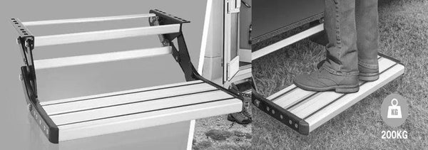 Pull Out Alloy Caravan Step with 200Kg Weight Rating - Everything Caravans
