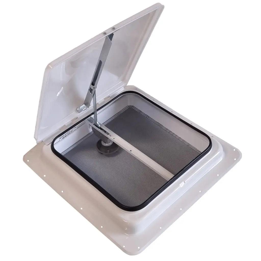 Ventline 14 x 14 White Standard Wind-Up Roof Vent - Everything Caravans