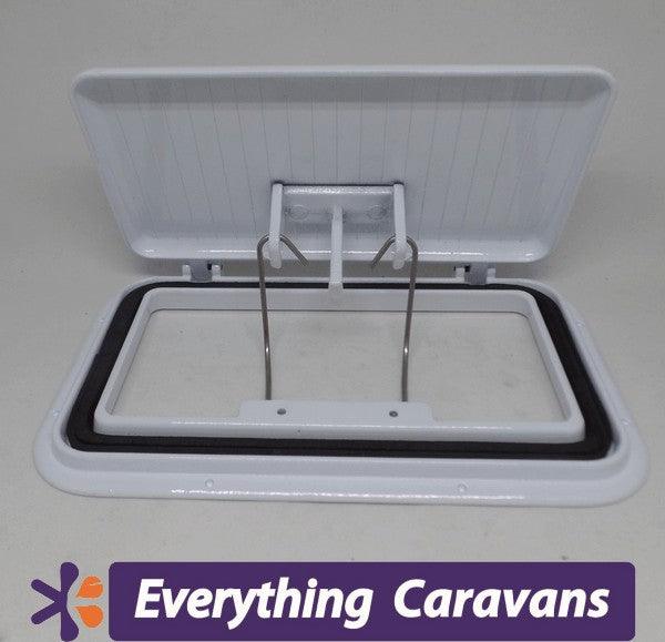 2 x Large Scupper Vent White - Alloy - Everything Caravans