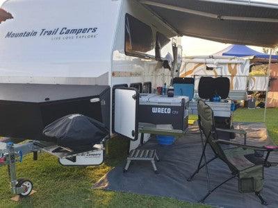 BBQArm Kit Black 850mm Arm Regular Size Tray for Weber Baby Q or Simil ...