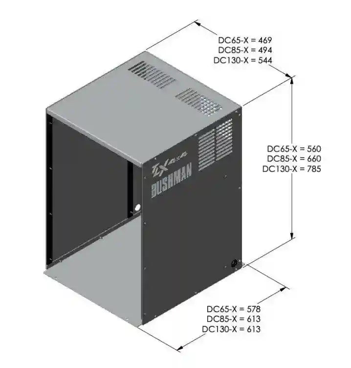 BUSHMAN DC130-X Aluminum Fridge Box for Freestanding Mounting of Fridg ...