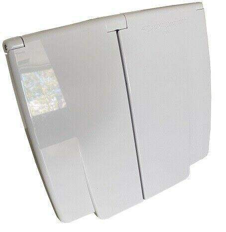 CMS 15amp Single 15A Autoswitch inlet White with RCD Switch IP44 Jilcb ...