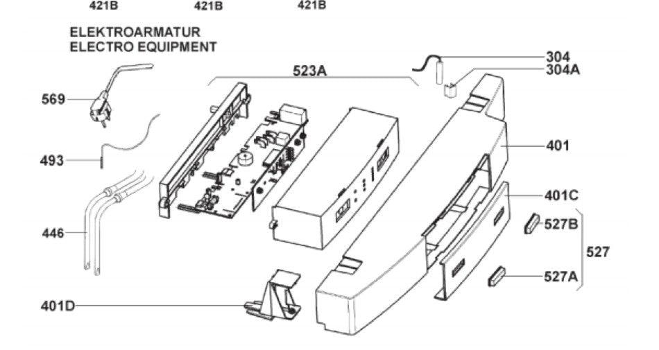 Dometic PCB TOP MES4 RM8501 RML8501 3 way fridge - Everything Caravans