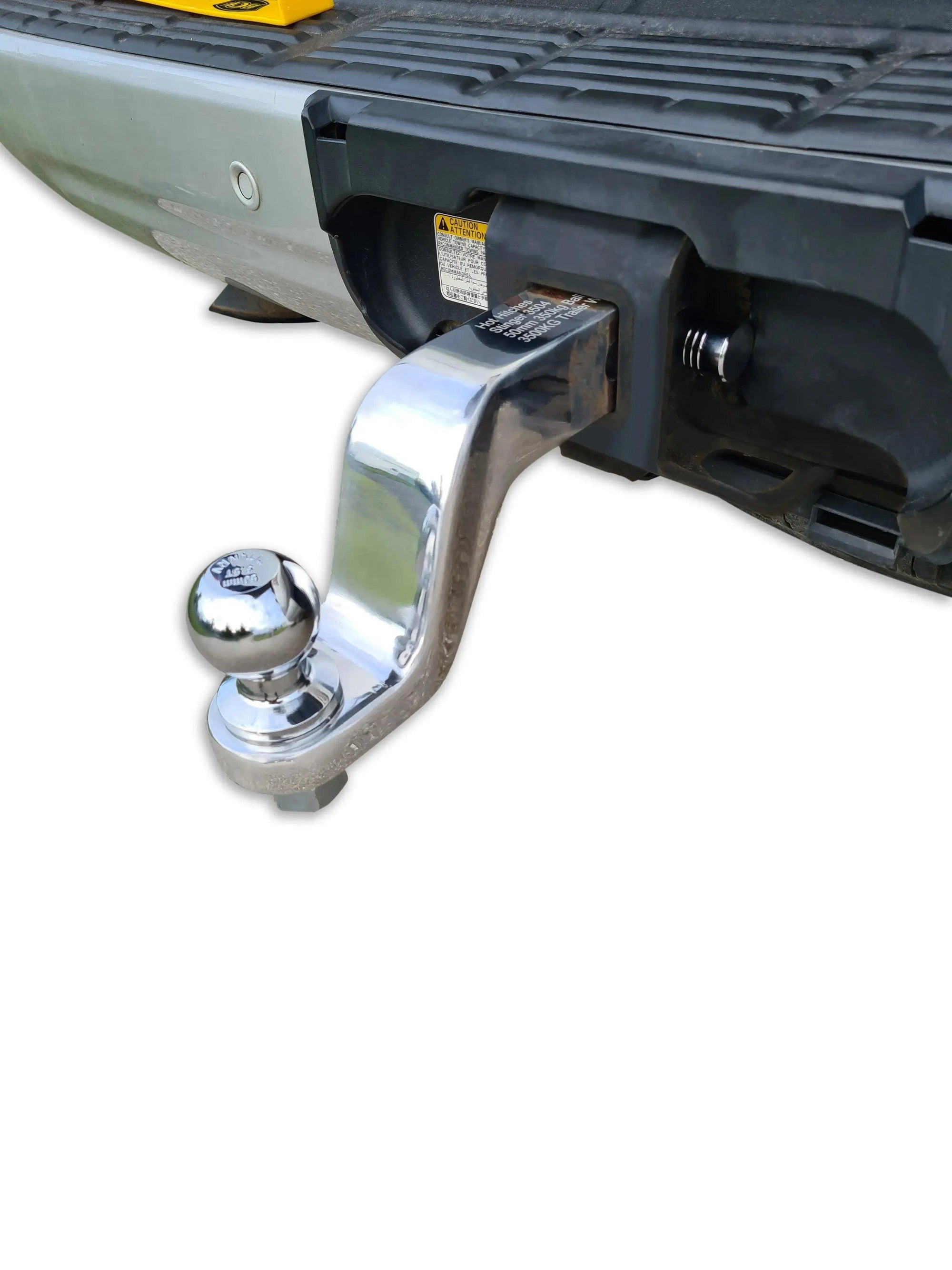 Stinger Solid Aluminium Towing Ball Mount 100mm Drop with Ball and Loc ...