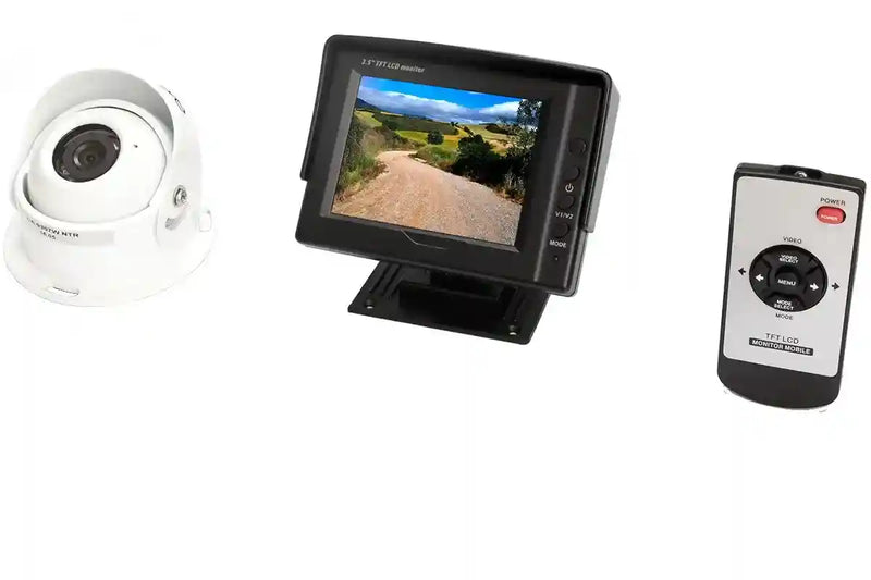 SafetyDave Reversing Camera Kit 3.5inch Dash Monitor with White Eyebal ...