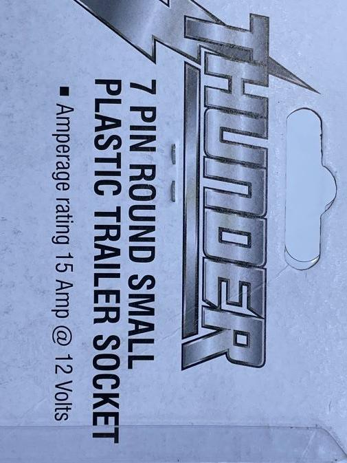 Thunder 7 Pin Small Round Plastic Trailer Socket - Everything Caravans