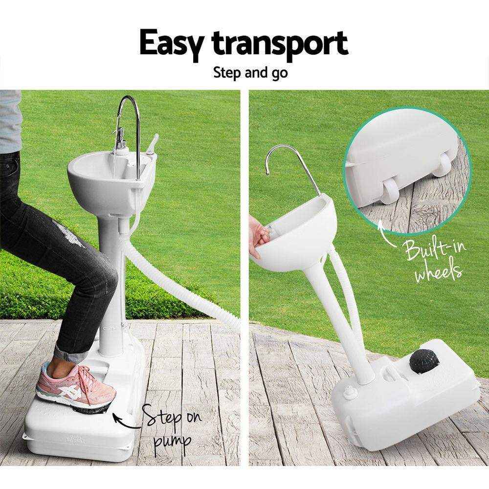 Portable Camping Wash Basin 19L Wash Stand - Everything Caravans
