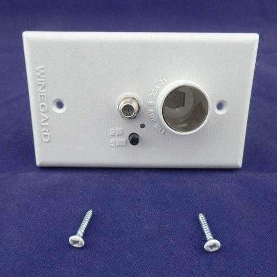 Winegard White 12v Socket Wall Plate and amplifier - Everything Caravans